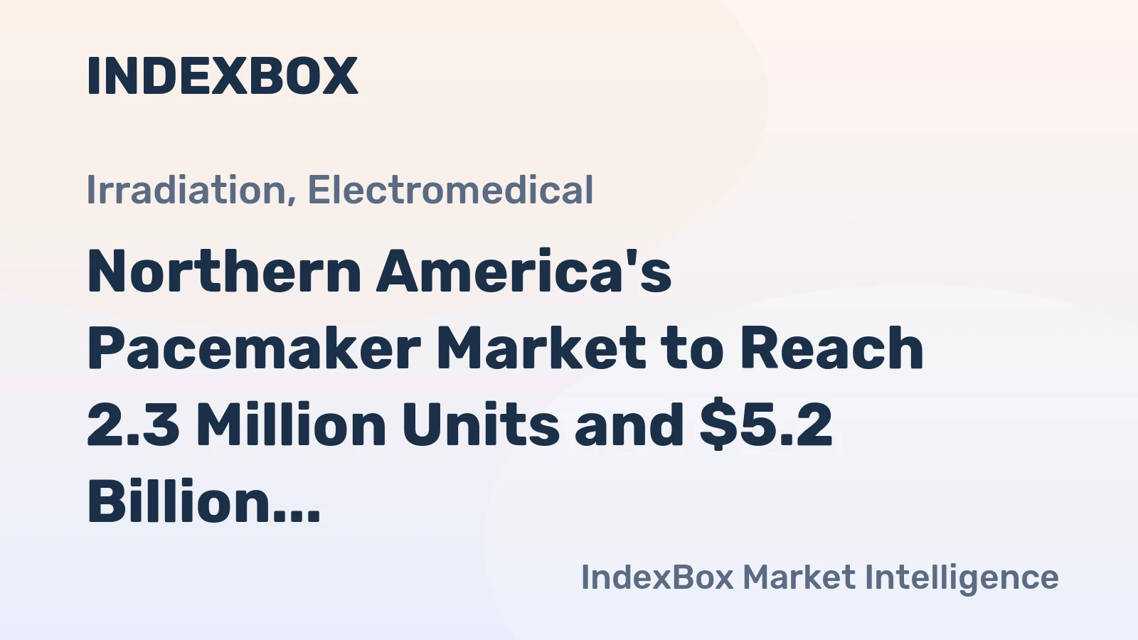Northern America's Pacemaker Market to Reach 2.3 Million Units and $5.2 Billion