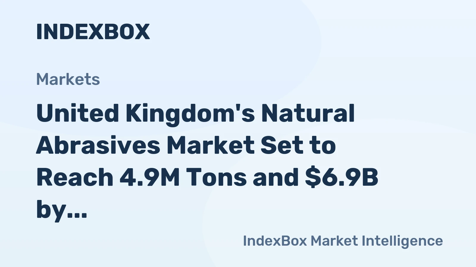 United Kingdom's Natural Abrasives Market Set to Reach 4.9M Tons and $6.9B by 2035