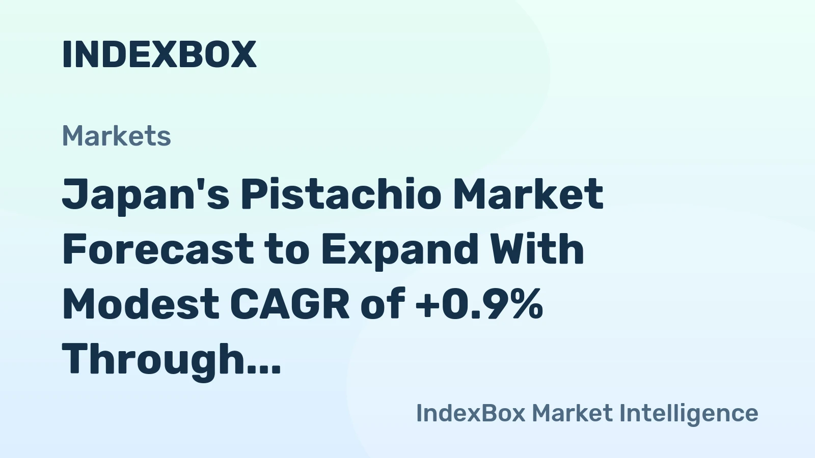 Japan's Pistachio Market Forecast to Expand With Modest CAGR of +0.9% Through 2035