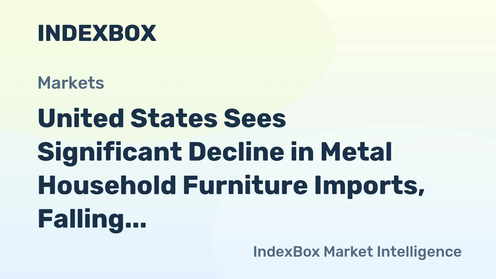 United States Sees Significant Decline in Metal Household Furniture Imports, Falling to $4.4B in 2023