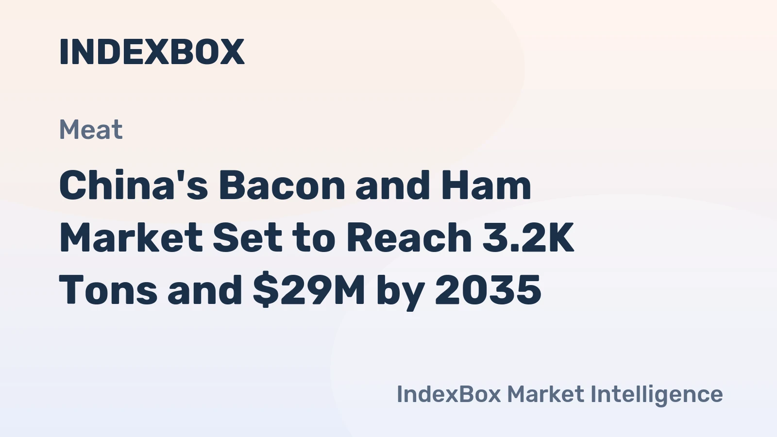 China's Bacon and Ham Market Set to Reach 3.2K Tons and $29M by 2035