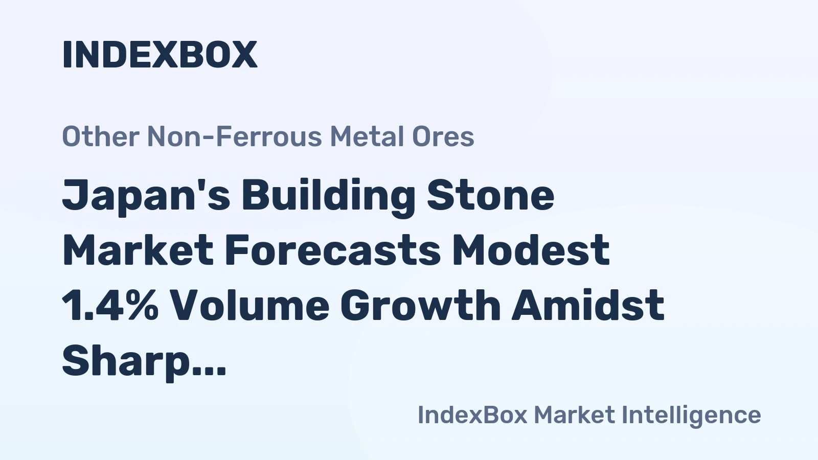 Japan's Building Stone Market Forecasts Modest 1.4% Volume Growth Amidst Sharp 15.1% Value Contraction