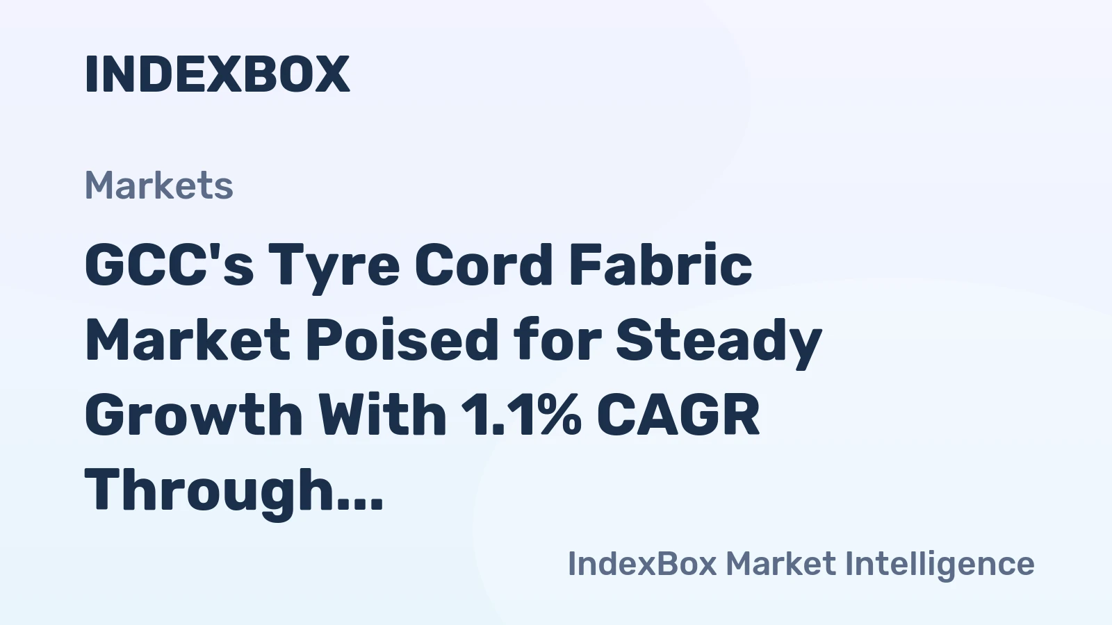 GCC's Tyre Cord Fabric Market Poised for Steady Growth With 1.1% CAGR Through 2035