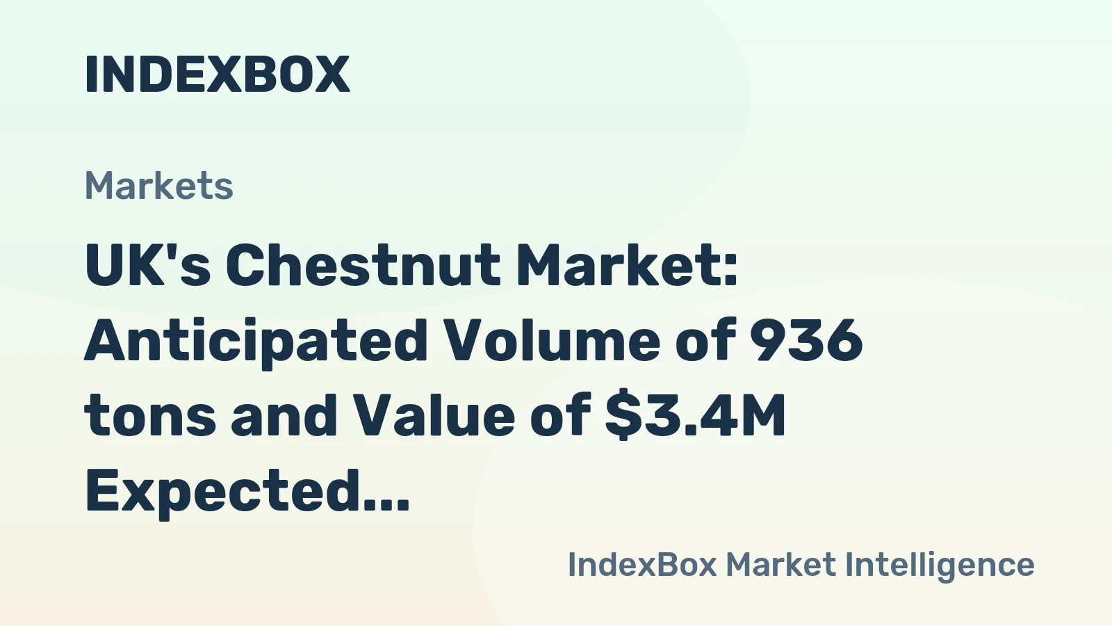 UK's Chestnut Market: Anticipated Volume of 936 tons and Value of $3.4M Expected by 2035