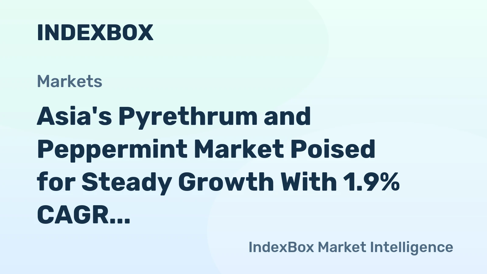 Asia's Pyrethrum and Peppermint Market Poised for Steady Growth With 1.9% CAGR Through 2035