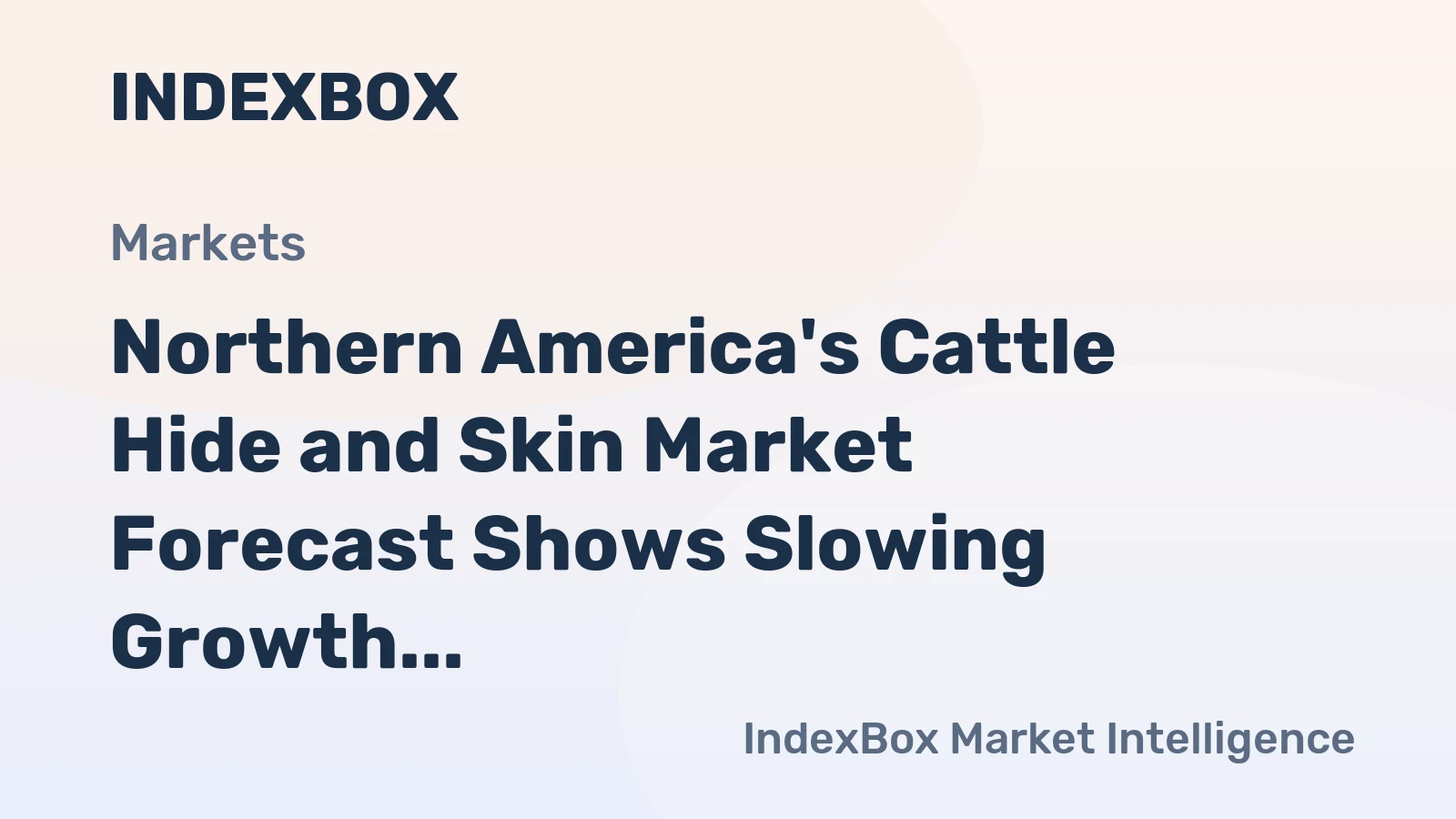 Northern America's Cattle Hide and Skin Market Forecast Shows Slowing Growth With a +0.4% Volume CAGR