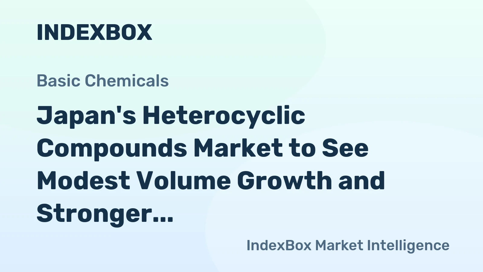 Japan's Heterocyclic Compounds Market to See Modest Volume Growth and Stronger Value Expansion