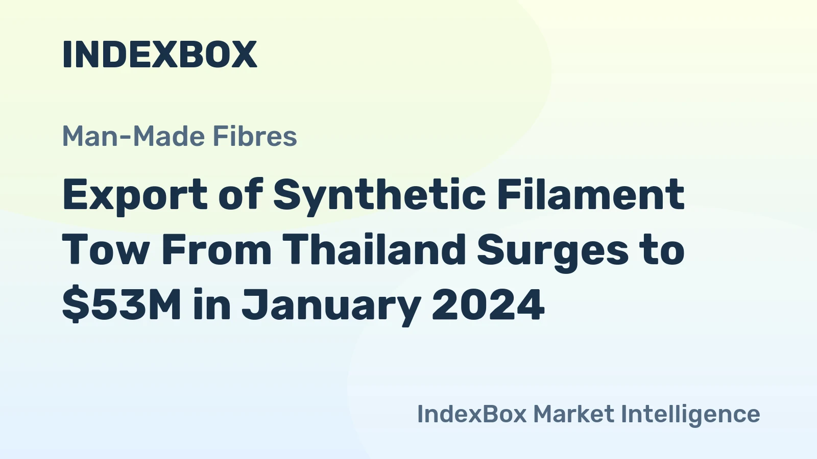 Export of Synthetic Filament Tow From Thailand Surges to $53M in January 2024