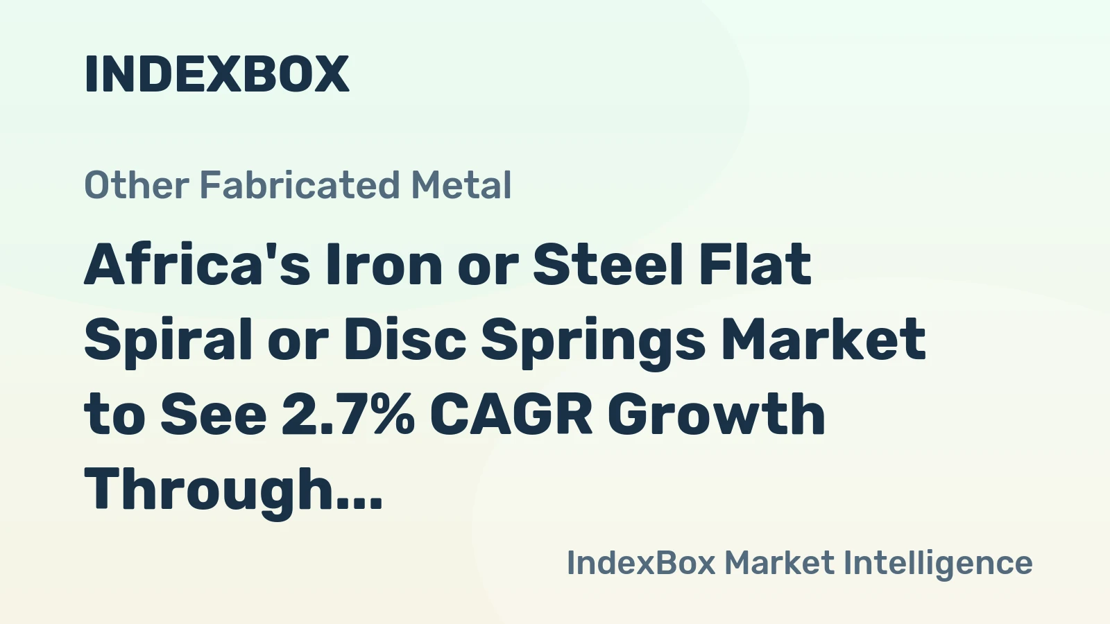 Africa's Iron or Steel Flat Spiral or Disc Springs Market to See 2.7% CAGR Growth Through 2035