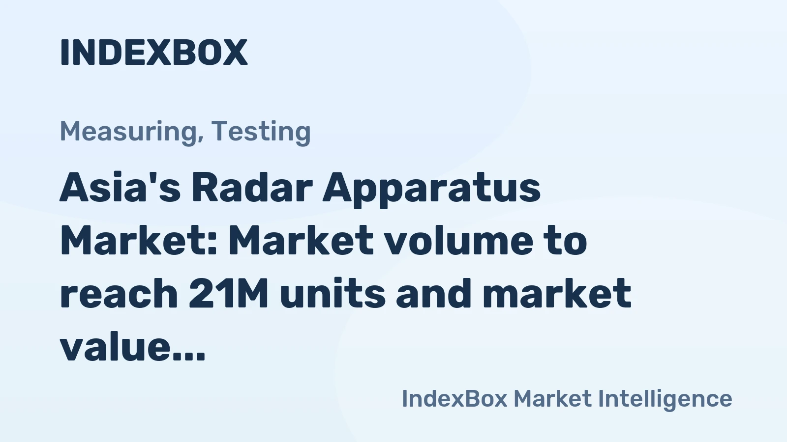 Asia's Radar Apparatus Market: Market volume to reach 21M units and market value to hit $27.7B by 2035
