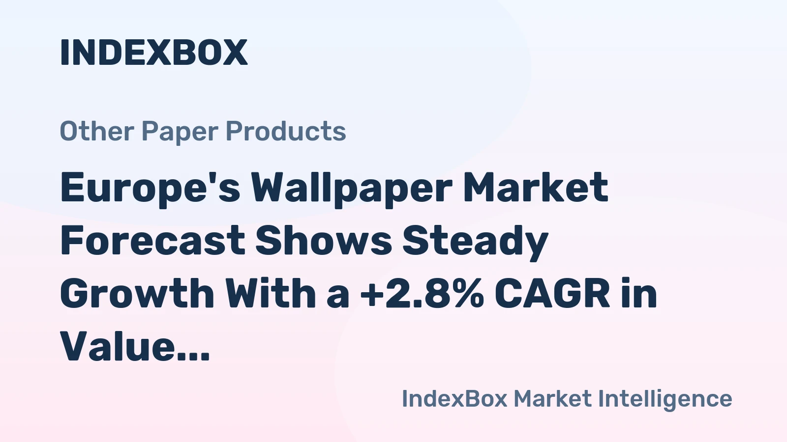 Europe's Wallpaper Market Forecast Shows Steady Growth With a +2.8% CAGR in Value
