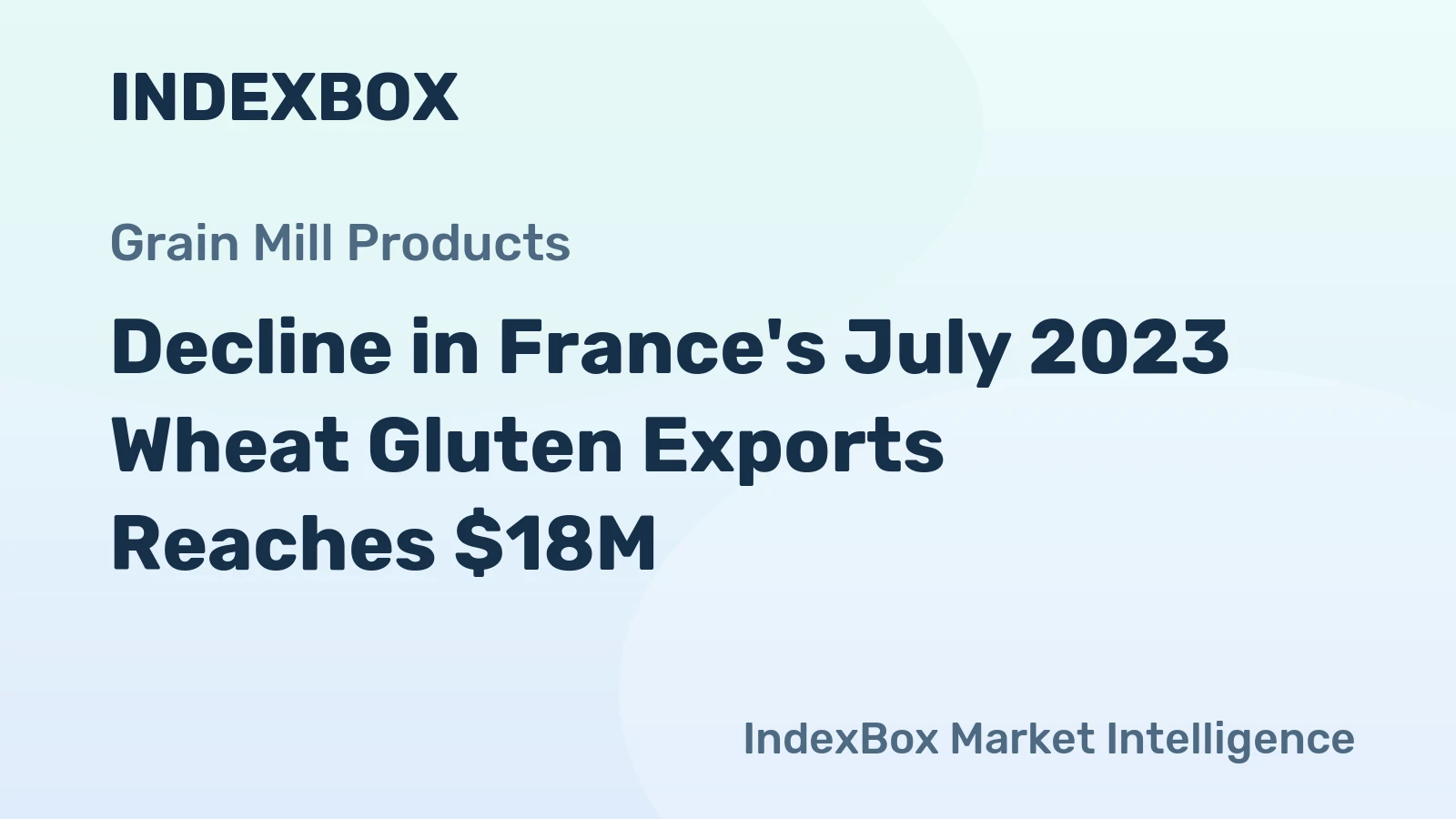 Decline in France's July 2023 Wheat Gluten Exports Reaches $18M