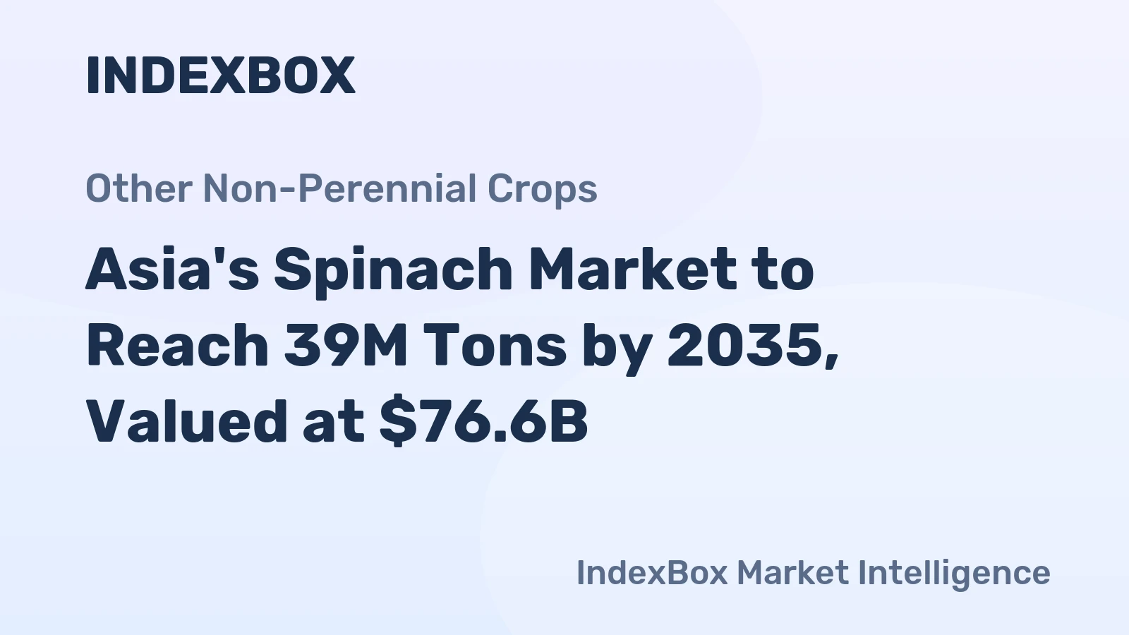 Asia's Spinach Market to Reach 39M Tons by 2035, Valued at $76.6B