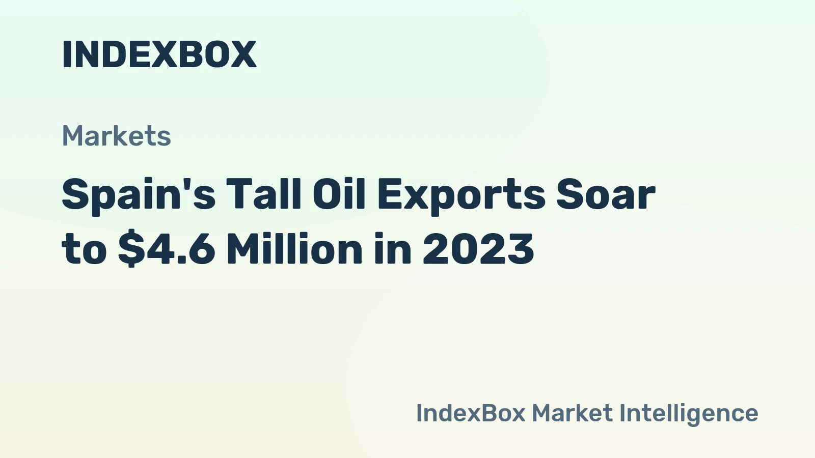 Spain's Tall Oil Exports Soar to $4.6 Million in 2023