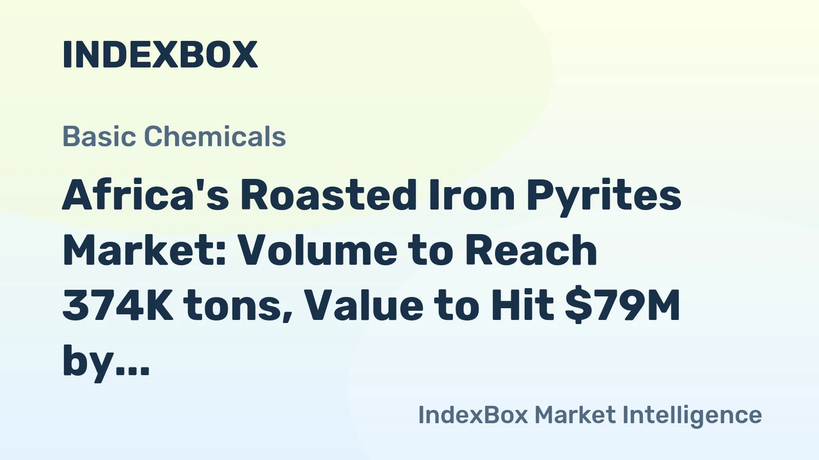 Africa's Roasted Iron Pyrites Market: Volume to Reach 374K tons, Value to Hit $79M by 2035