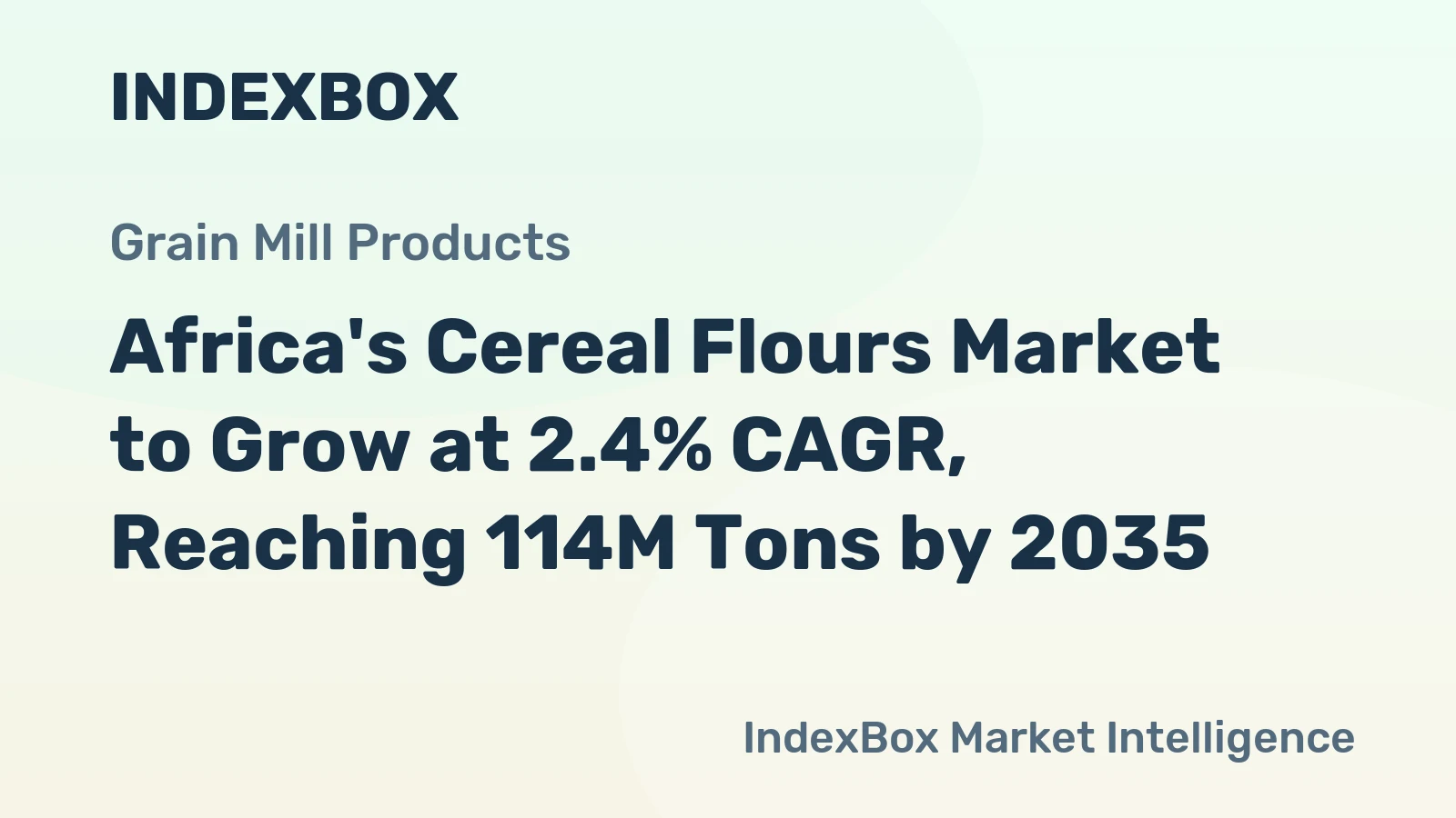 Africa's Cereal Flours Market to Grow at 2.4% CAGR, Reaching 114M Tons by 2035
