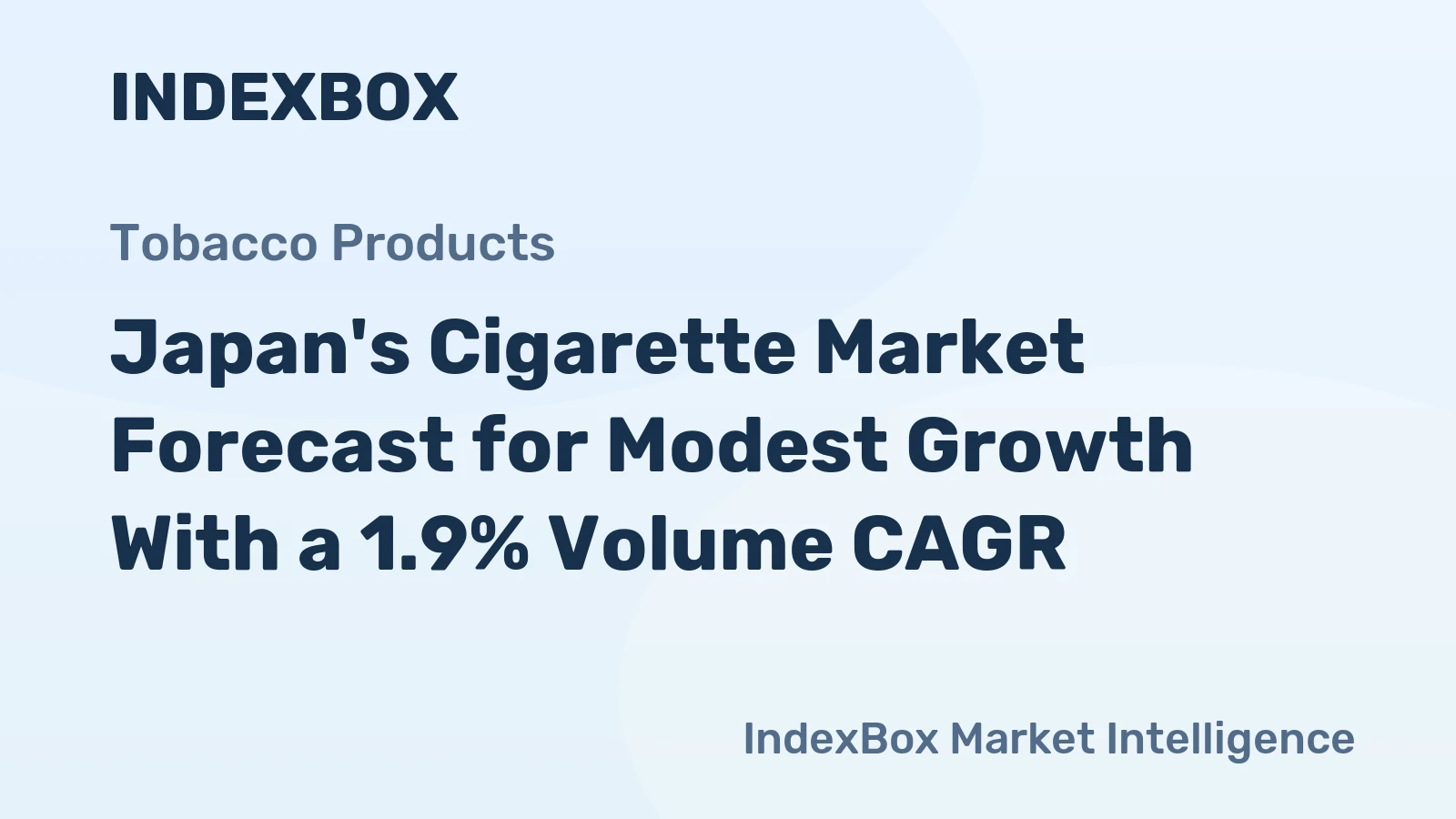 Japan's Cigarette Market Forecast for Modest Growth With a 1.9% Volume CAGR