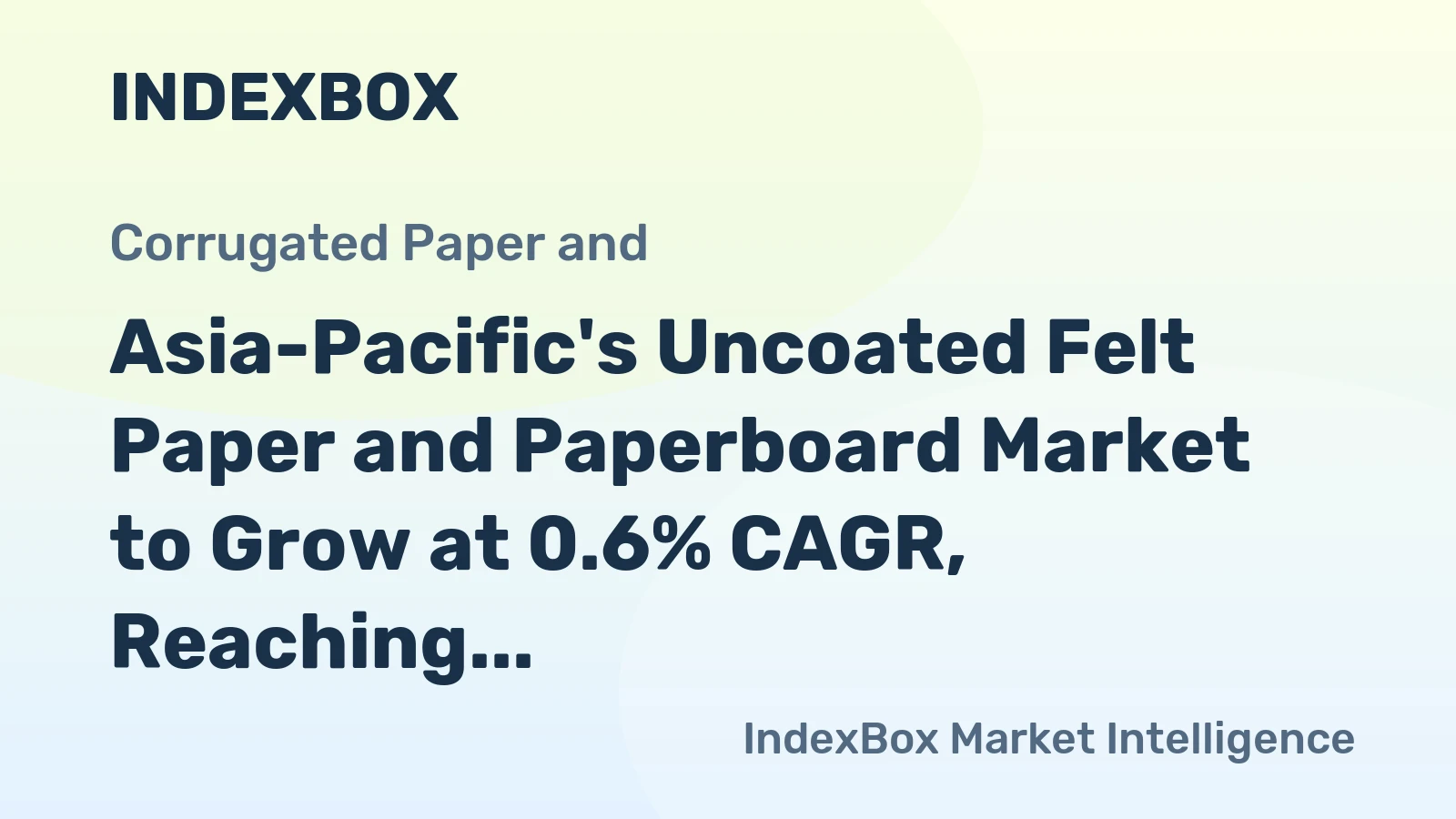 Asia-Pacific's Uncoated Felt Paper and Paperboard Market to Grow at 0.6% CAGR, Reaching 29K Tons by 2035