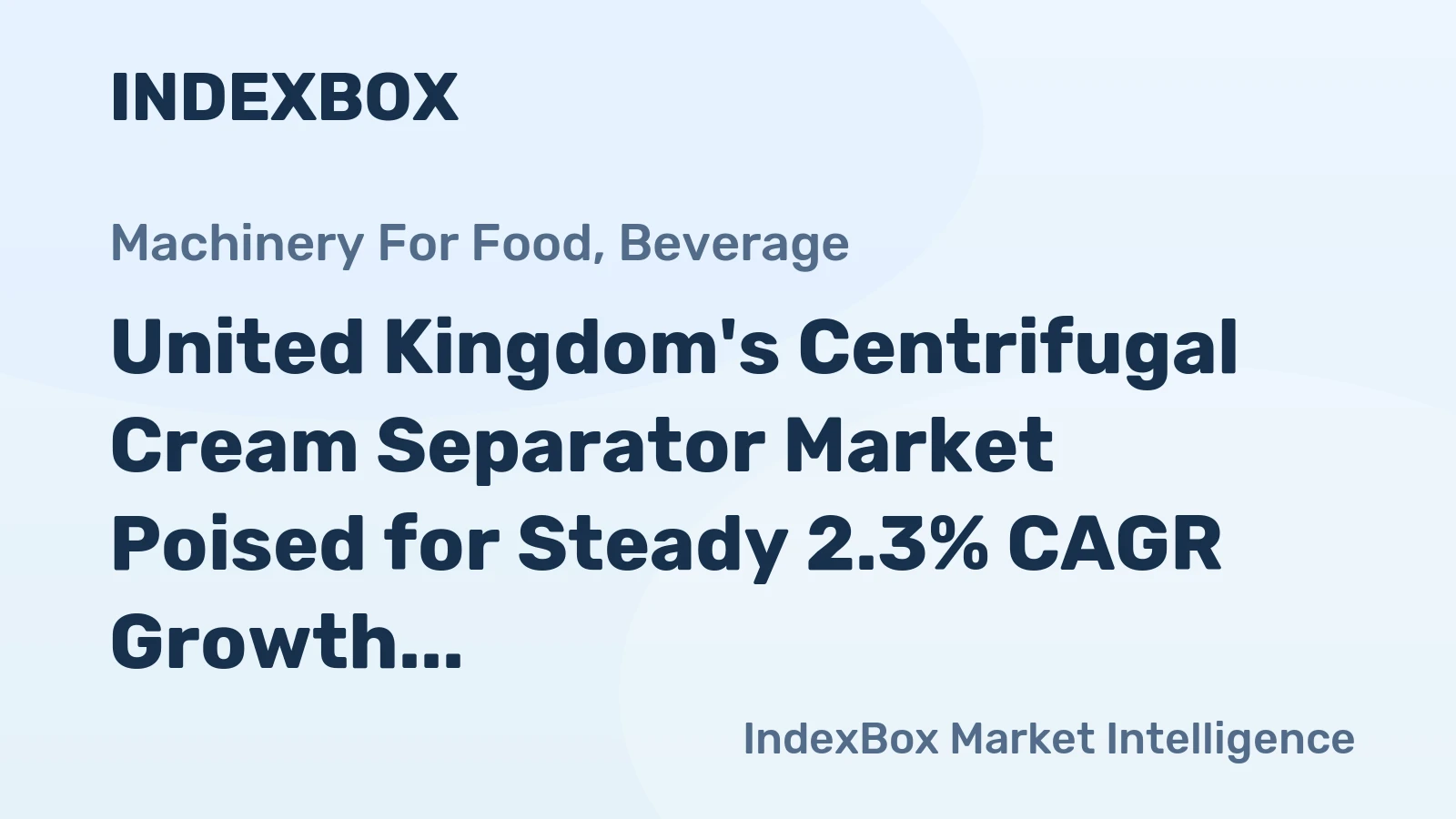 United Kingdom's Centrifugal Cream Separator Market Poised for Steady 2.3% CAGR Growth Through 2035