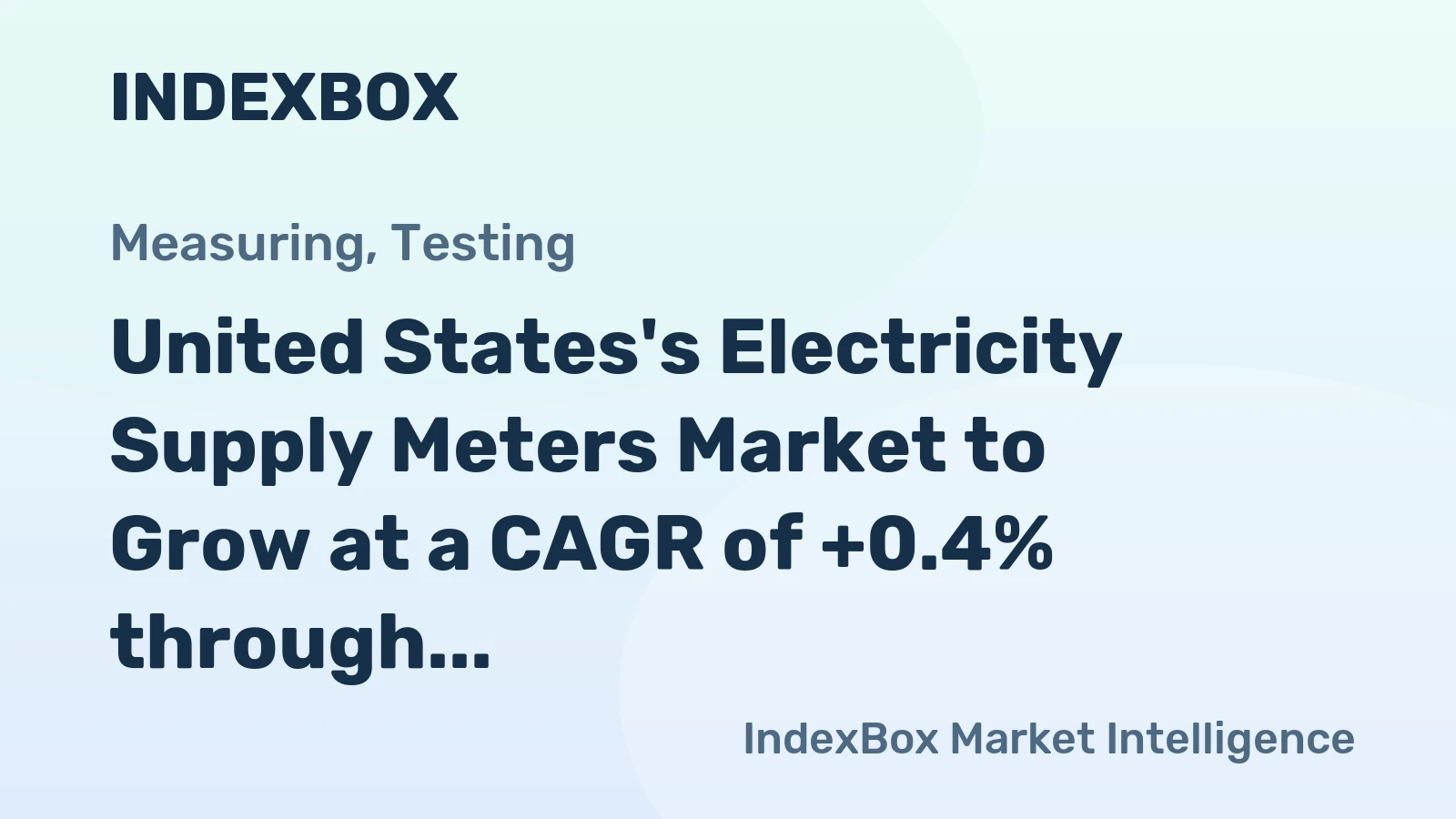 United States's Electricity Supply Meters Market to Grow at a CAGR of +0.4% through 2035