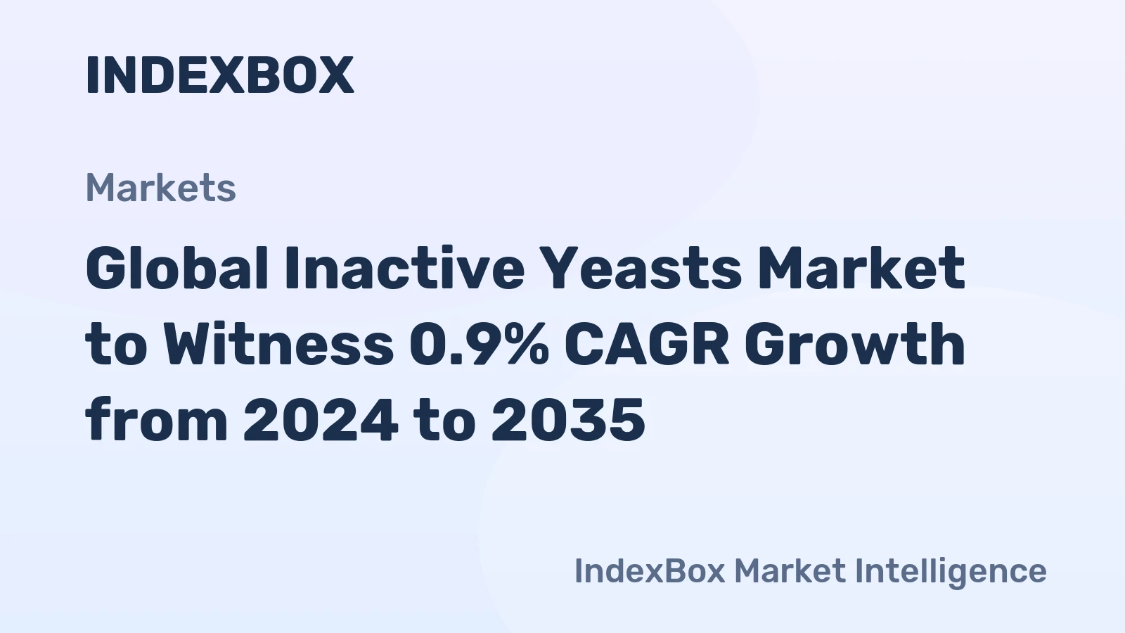 Global Inactive Yeasts Market to Witness 0.9% CAGR Growth from 2024 to 2035