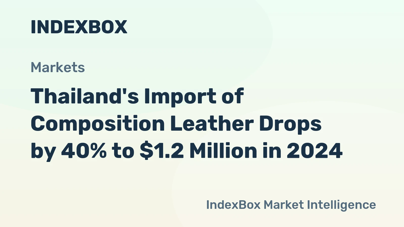 Thailand's Import of Composition Leather Drops by 40% to $1.2 Million in 2024