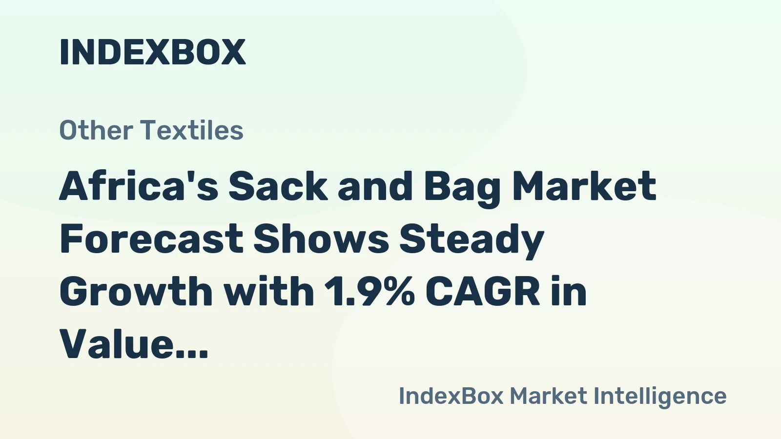 Africa's Sack and Bag Market Forecast Shows Steady Growth with 1.9% CAGR in Value