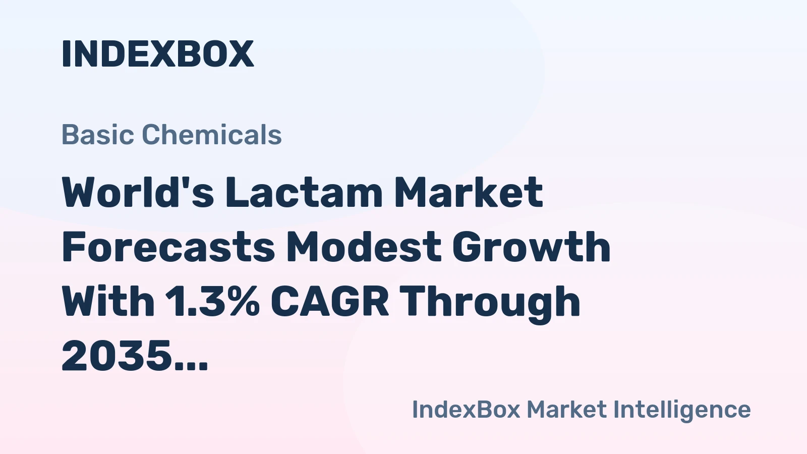 World's Lactam Market Forecasts Modest Growth With 1.3% CAGR Through 2035