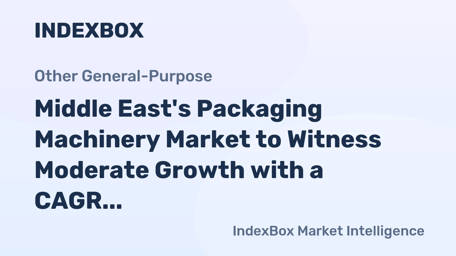 Middle East's Packaging Machinery Market to Witness Moderate Growth with a CAGR of +0.7% from 2024 to 2035