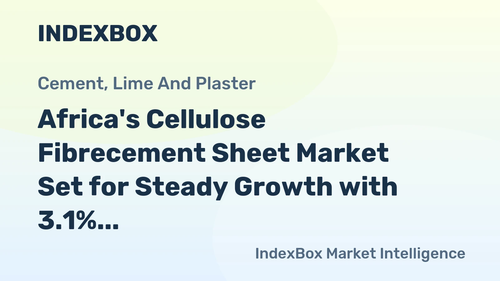 Africa's Cellulose Fibrecement Sheet Market Set for Steady Growth with 3.1% CAGR in Value Through 2035