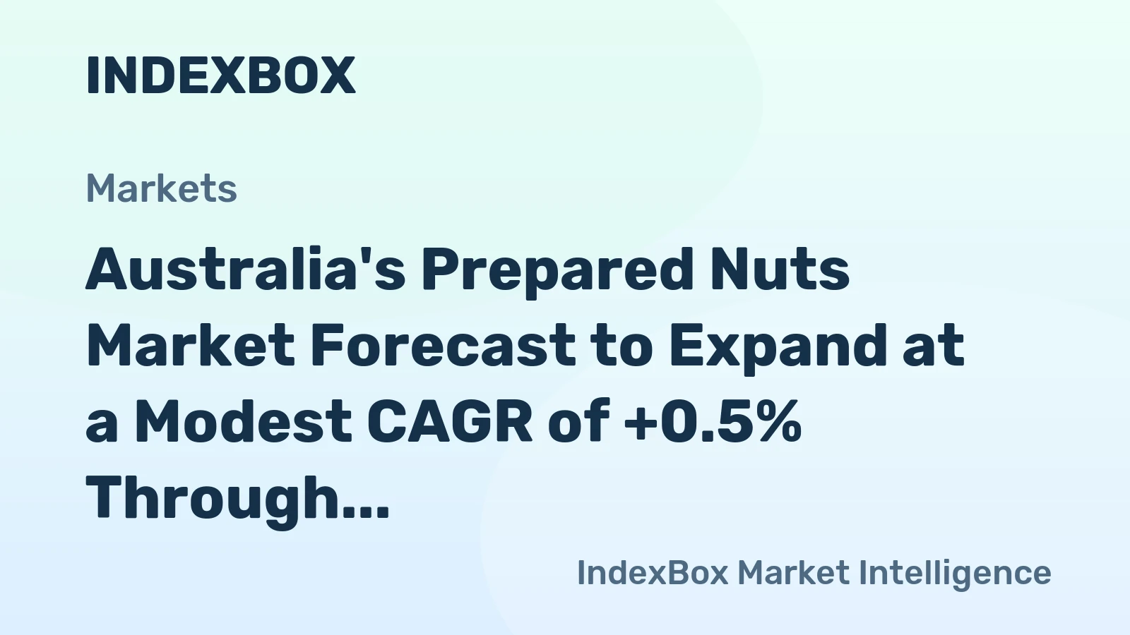 Australia's Prepared Nuts Market Forecast to Expand at a Modest CAGR of +0.5% Through 2035