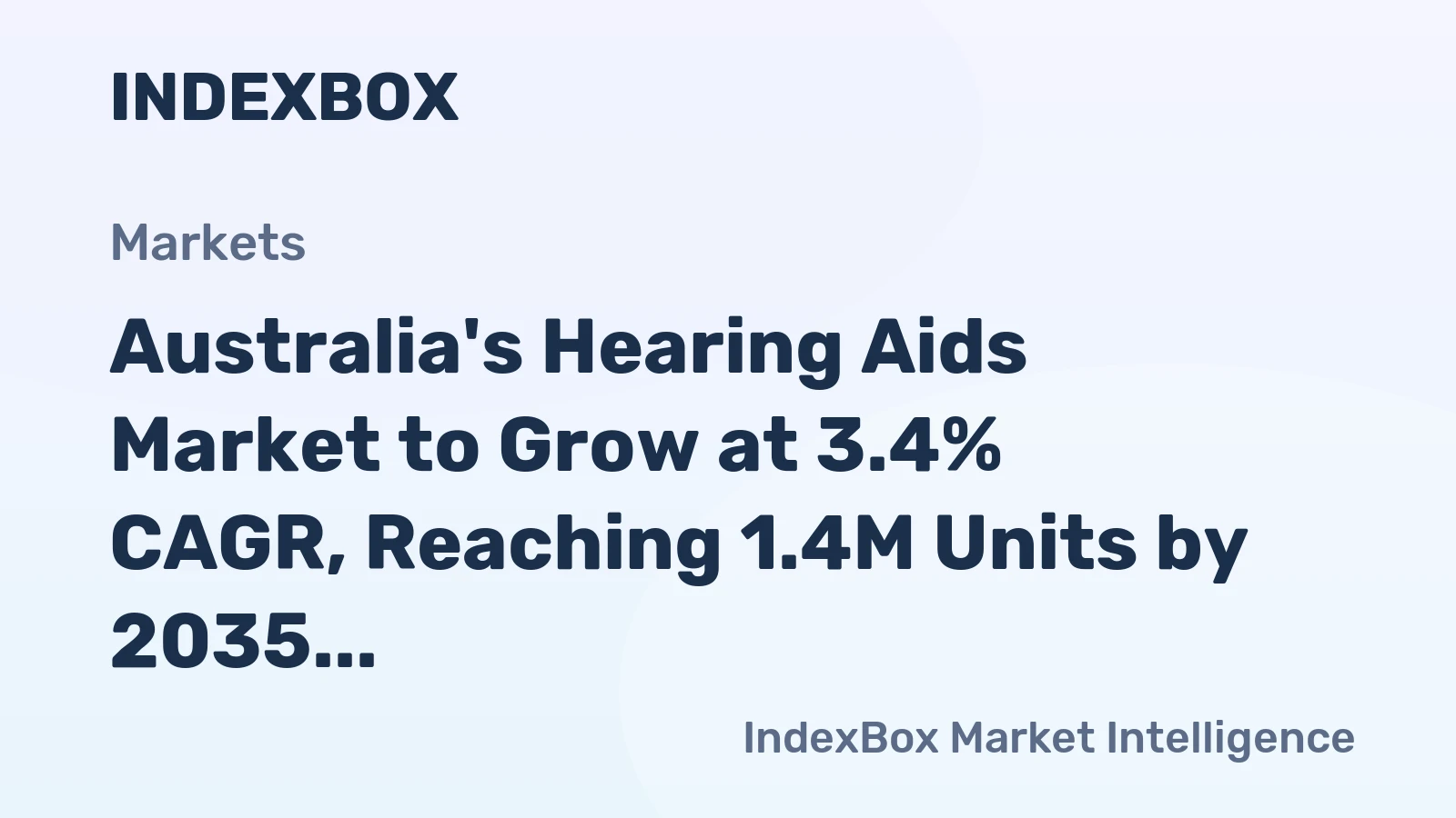Australia's Hearing Aids Market to Grow at 3.4% CAGR, Reaching 1.4M Units by 2035