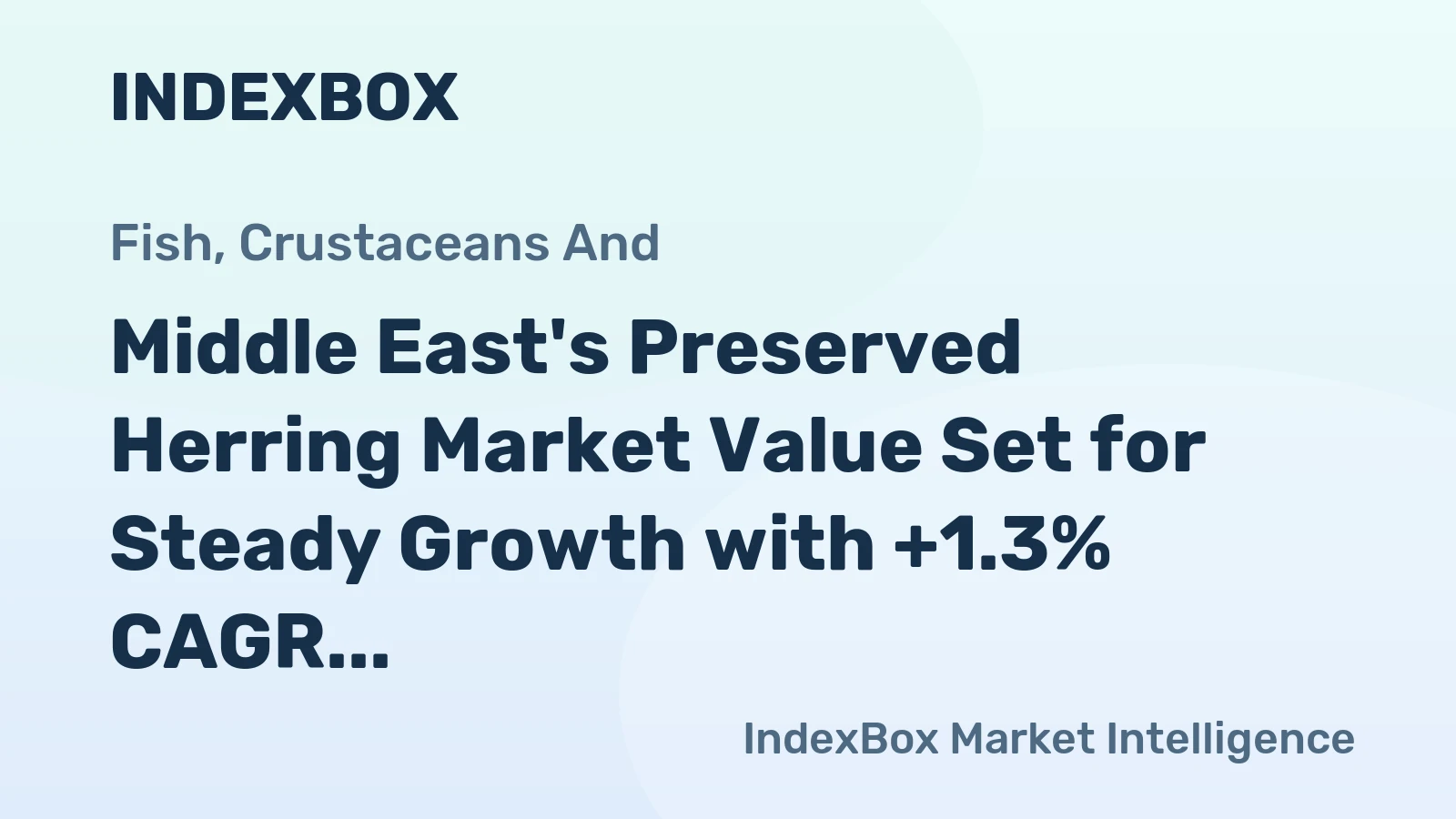 Middle East's Preserved Herring Market Value Set for Steady Growth with +1.3% CAGR
