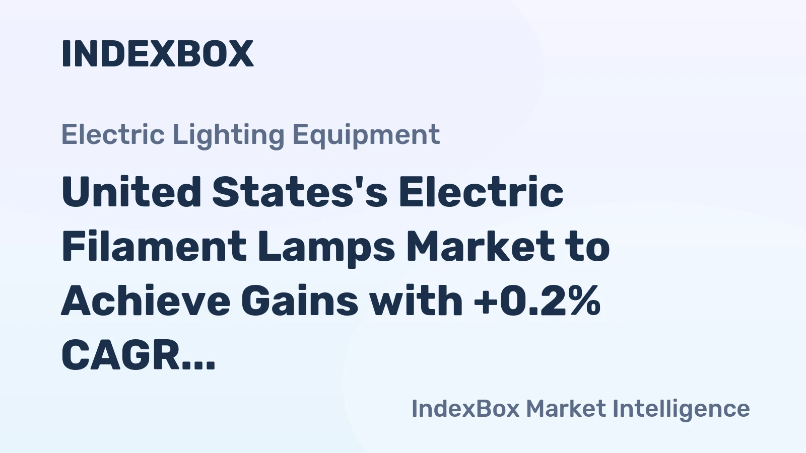 United States's Electric Filament Lamps Market to Achieve Gains with +0.2% CAGR by 2035