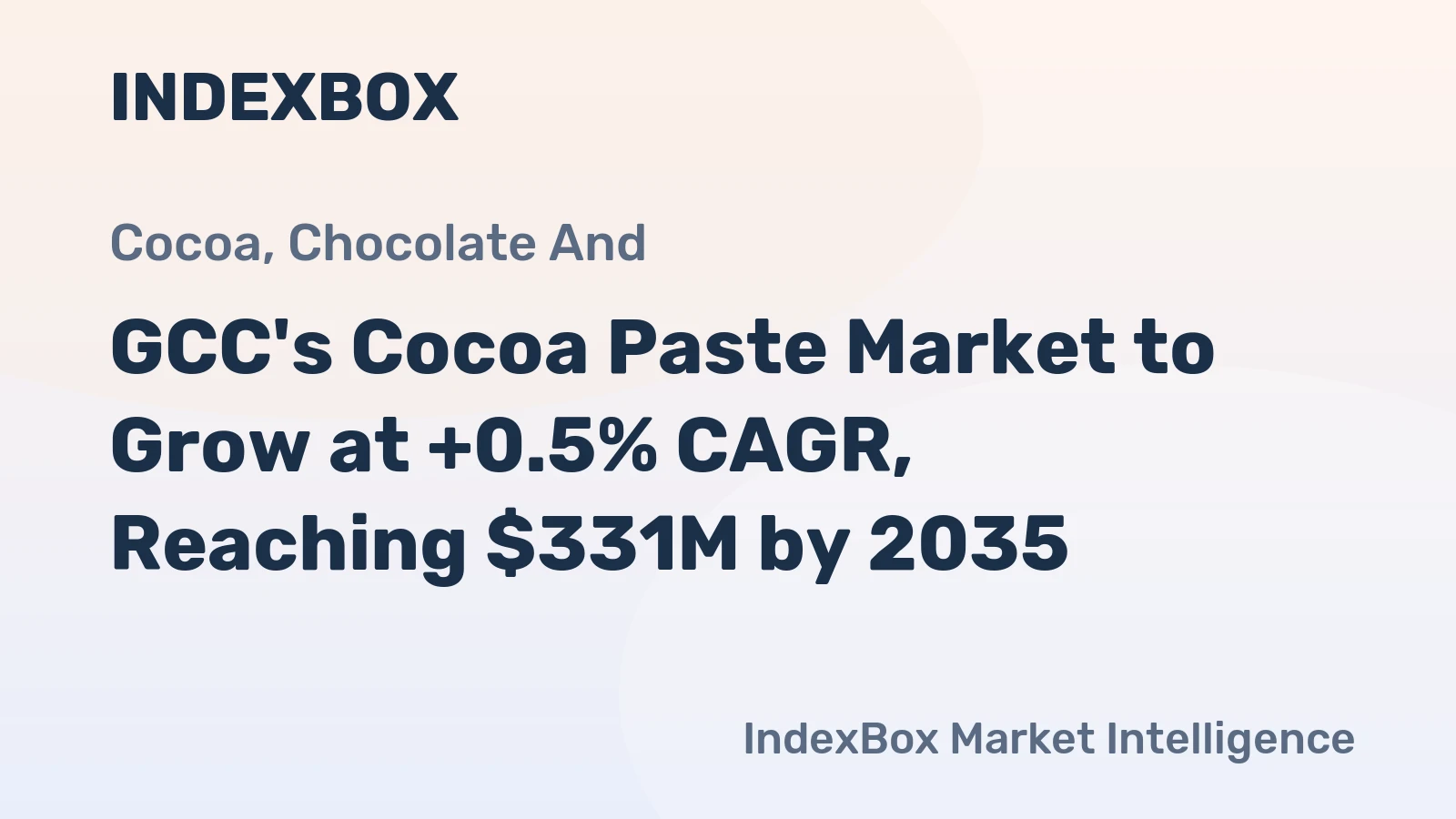 GCC's Cocoa Paste Market to Grow at +0.5% CAGR, Reaching $331M by 2035