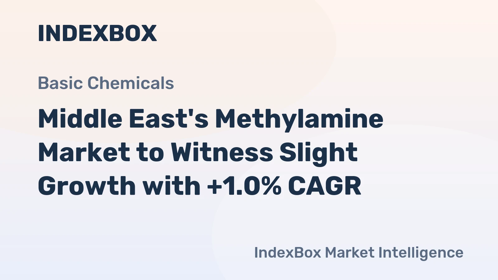 Middle East's Methylamine Market to Witness Slight Growth with +1.0% CAGR