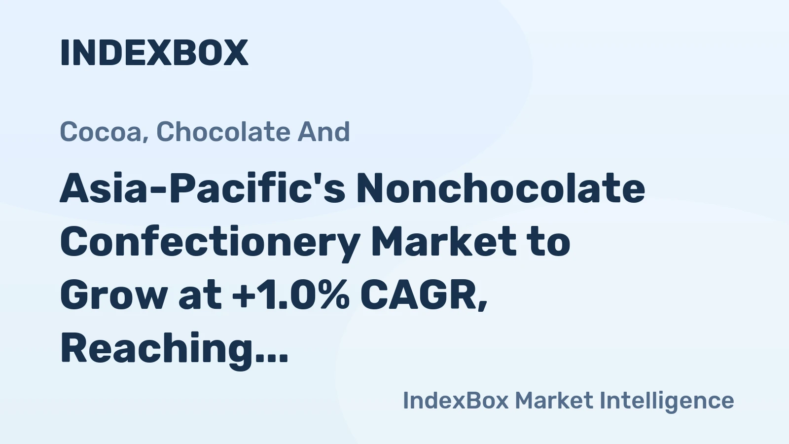 Asia-Pacific's Nonchocolate Confectionery Market to Grow at +1.0% CAGR, Reaching 8.7M Tons by 2035