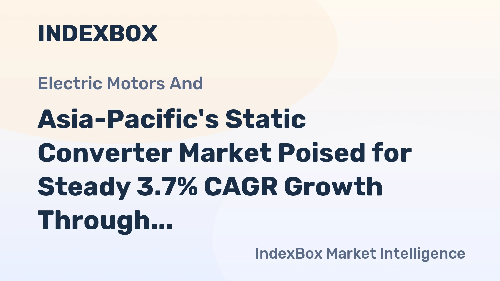 Asia-Pacific's Static Converter Market Poised for Steady 3.7% CAGR Growth Through 2035
