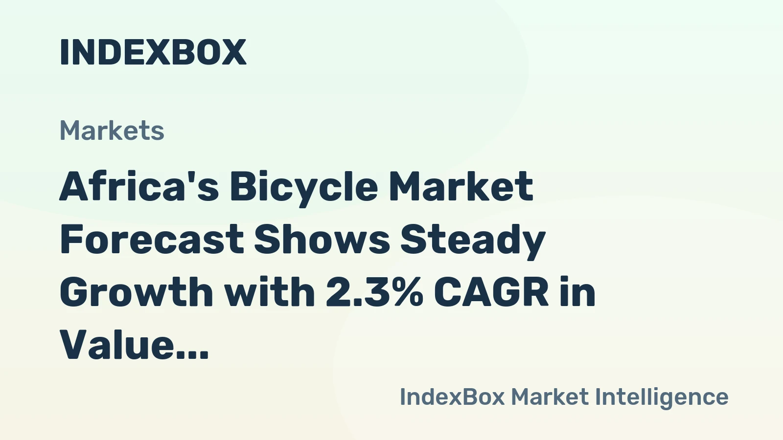 Africa's Bicycle Market Forecast Shows Steady Growth with 2.3% CAGR in Value Through 2035