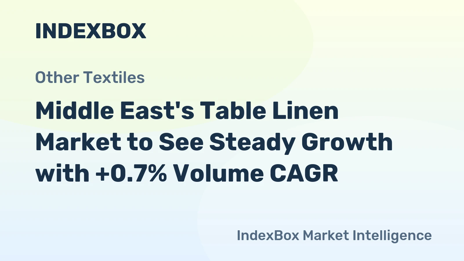 Middle East's Table Linen Market to See Steady Growth with +0.7% Volume CAGR