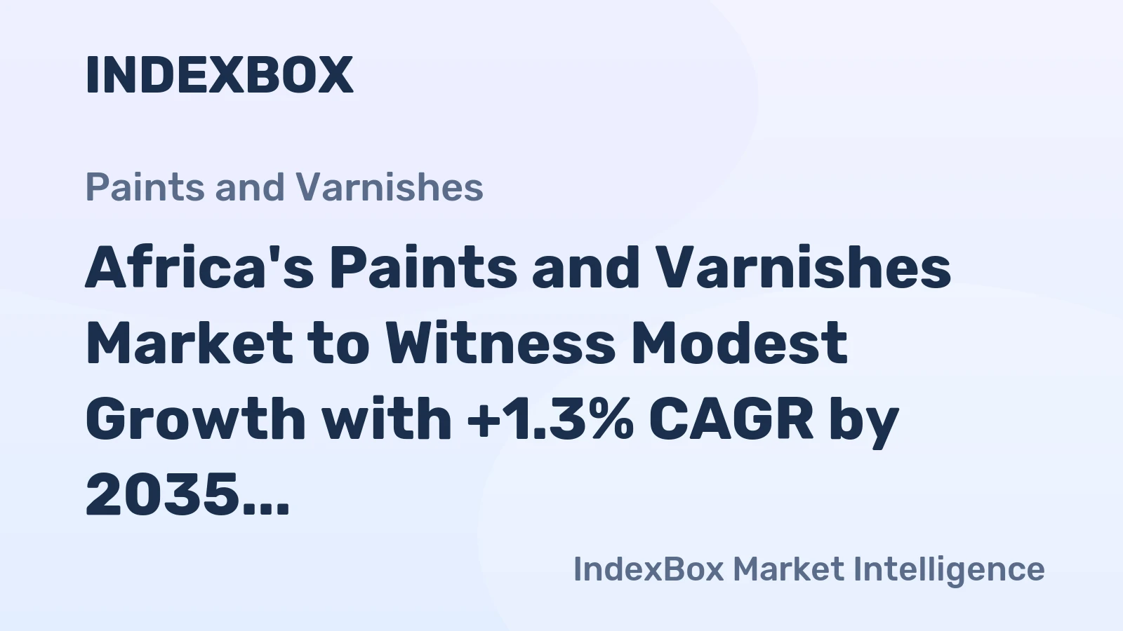 Africa's Paints and Varnishes Market to Witness Modest Growth with +1.3% CAGR by 2035