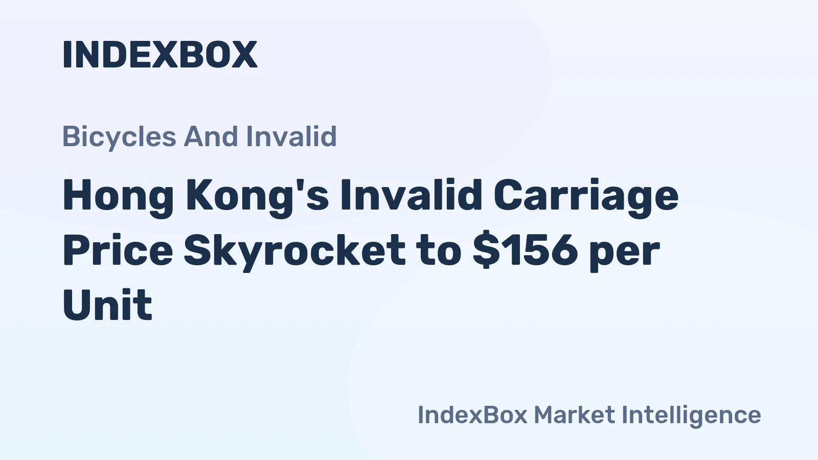 Hong Kong's Invalid Carriage Price Skyrocket to $156 per Unit