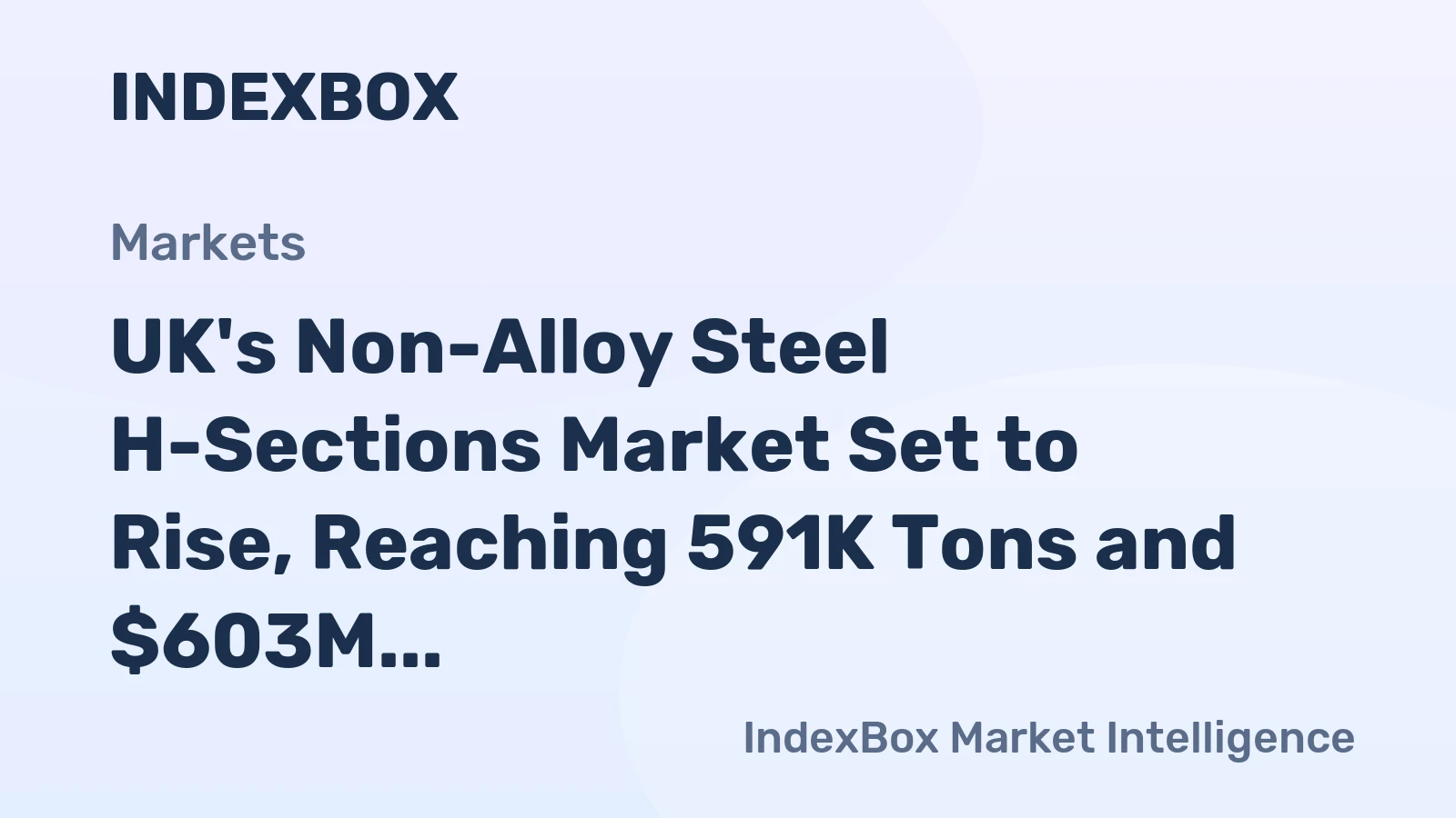 UK's Non-Alloy Steel H-Sections Market Set to Rise, Reaching 591K Tons and $603M by 2035