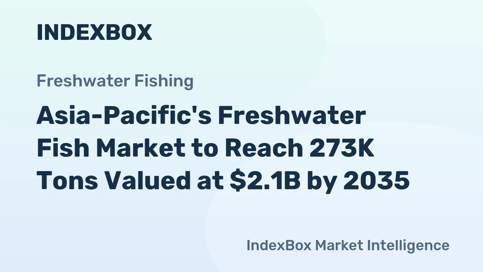 Asia-Pacific's Freshwater Fish Market to Reach 273K Tons Valued at $2.1B by 2035