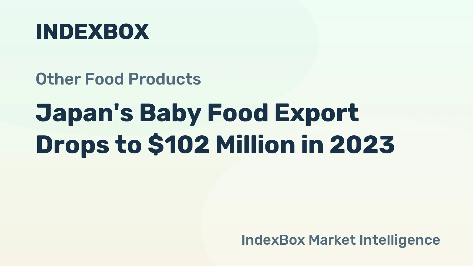 Japan's Baby Food Export Drops to $102 Million in 2023