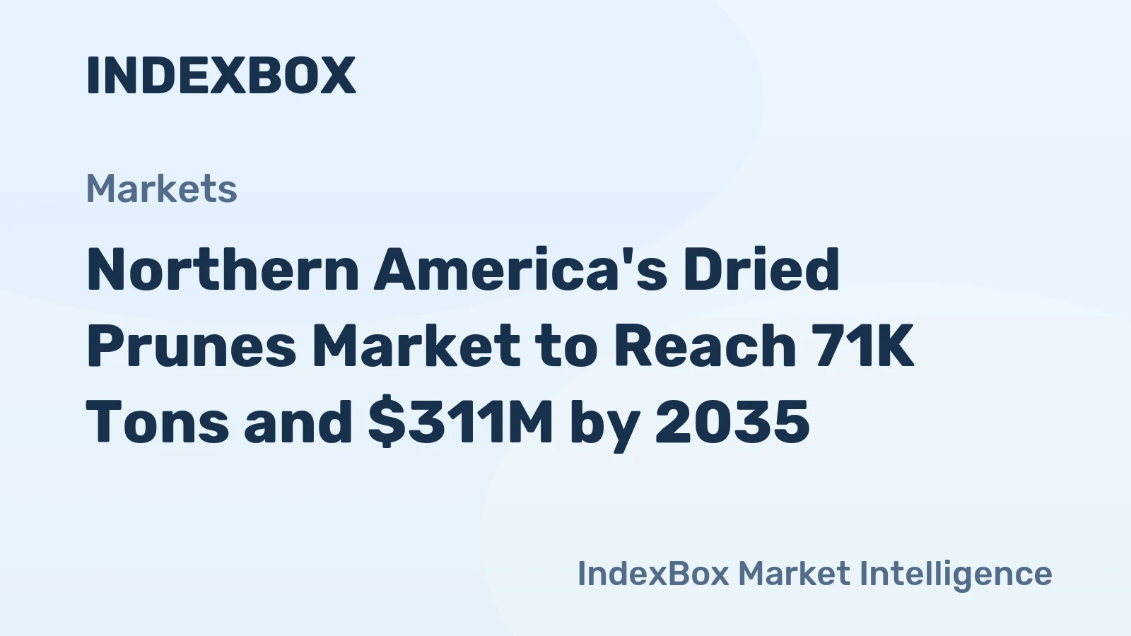 Northern America's Dried Prunes Market to Reach 71K Tons and $311M by 2035