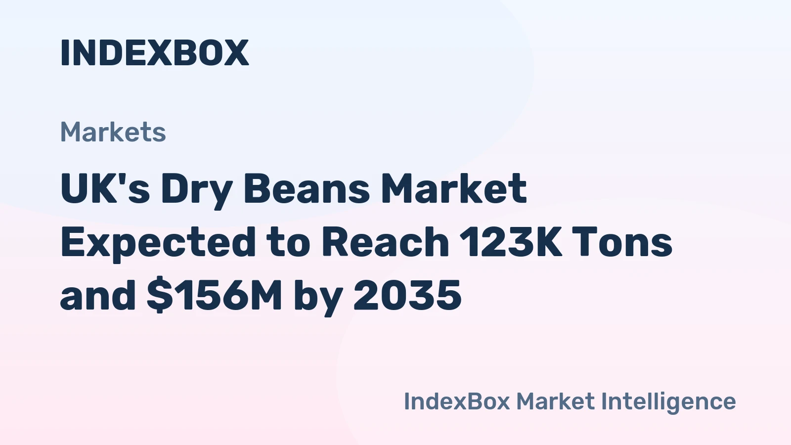 UK's Dry Beans Market Expected to Reach 123K Tons and $156M by 2035