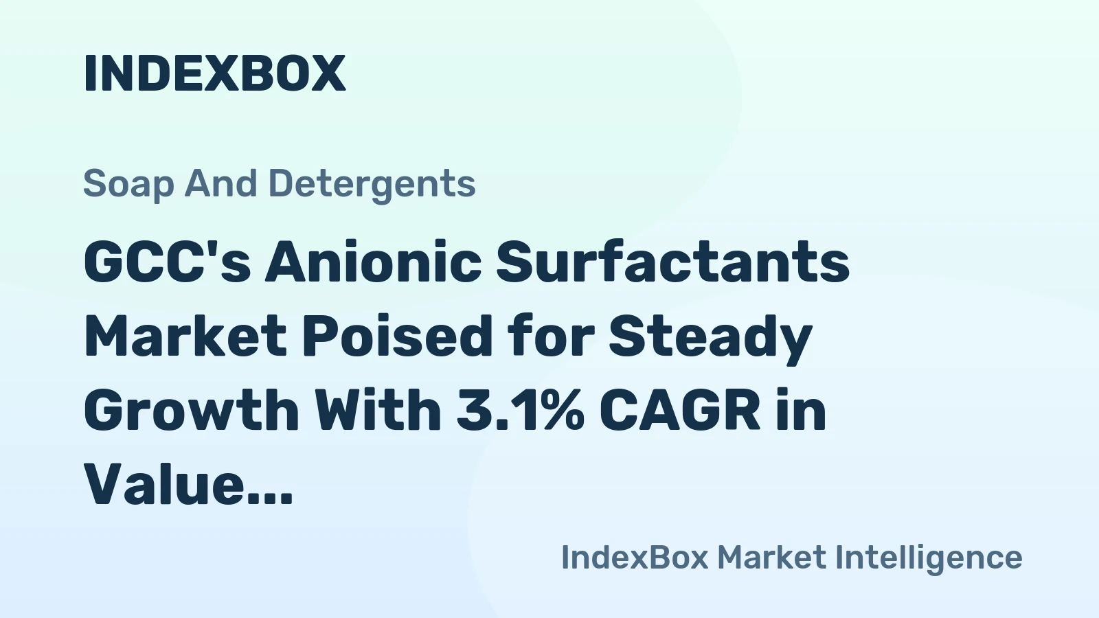 GCC's Anionic Surfactants Market Poised for Steady Growth With 3.1% CAGR in Value Through 2035