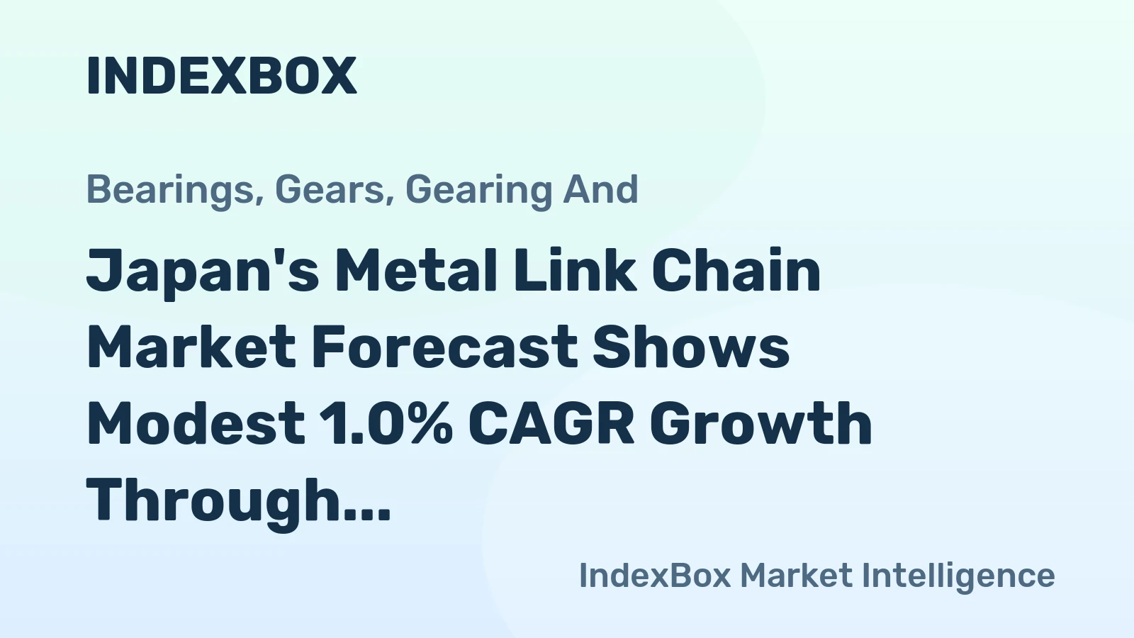 Japan's Metal Link Chain Market Forecast Shows Modest 1.0% CAGR Growth Through 2035
