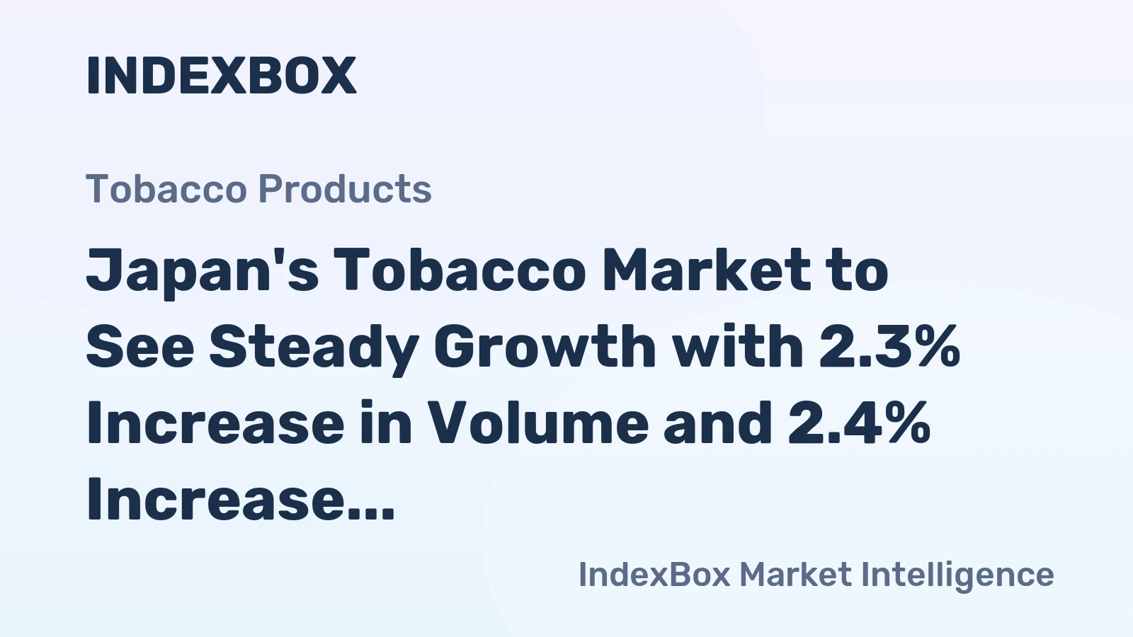 Japan's Tobacco Market to See Steady Growth with 2.3% Increase in Volume and 2.4% Increase in Value by 2035